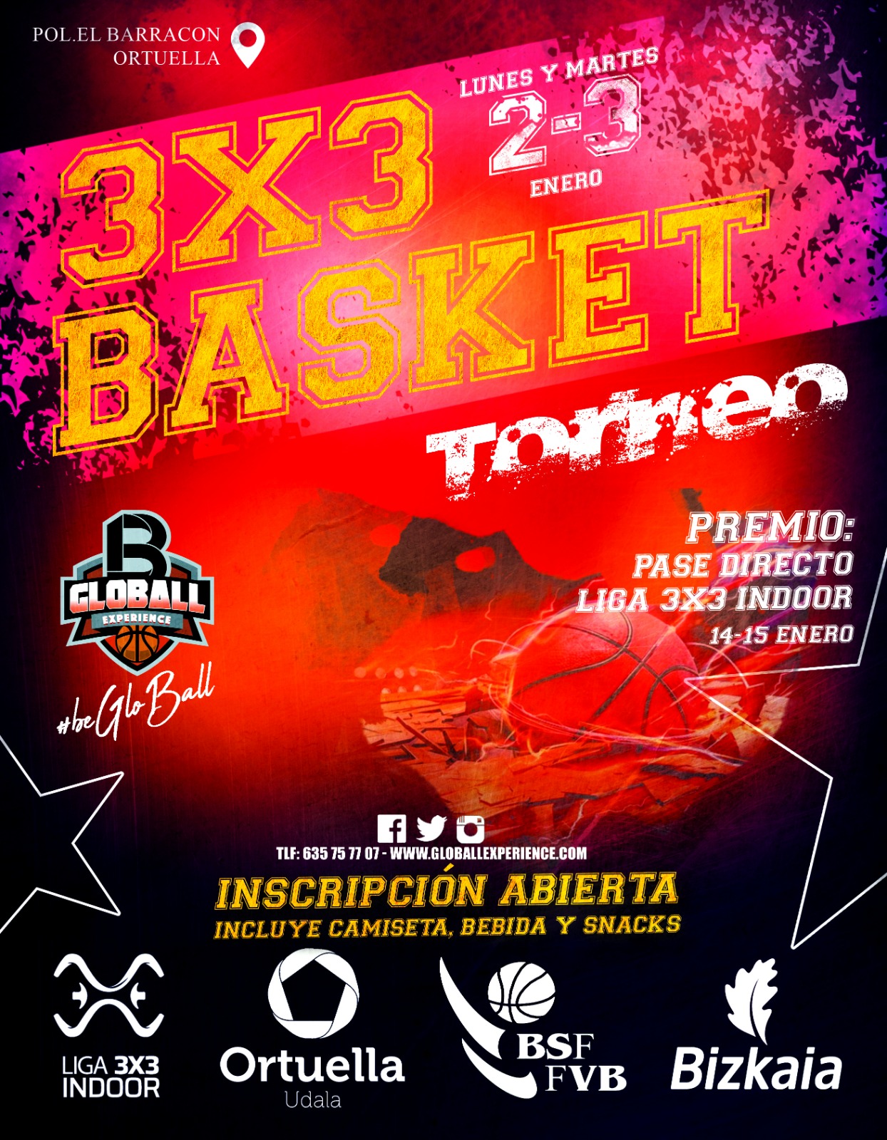Inscripciones abiertas! 2-3 enero 2023 "Torneo 3x3 Globall Experience ...
